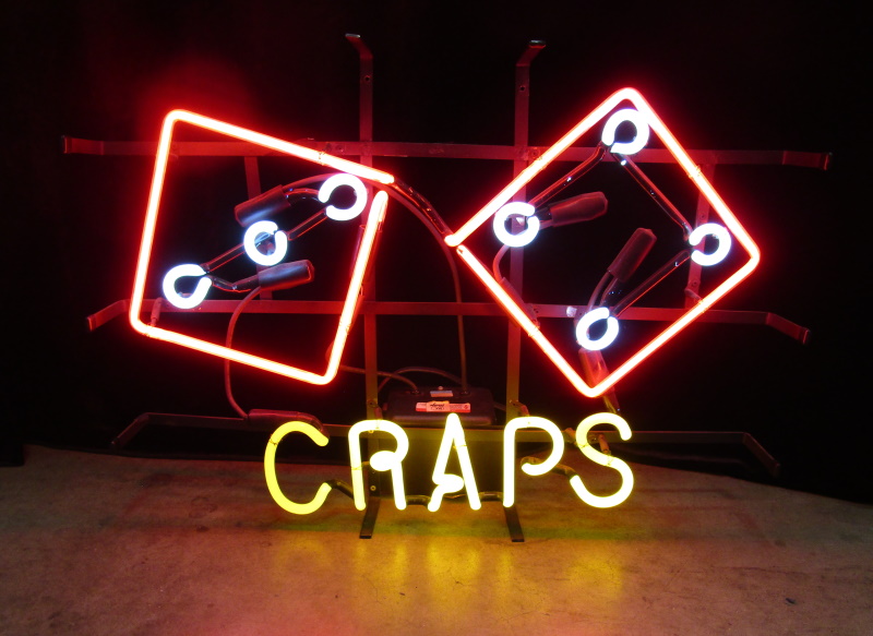 CRAPS NEON WITH DICE in NEONS/LIGHT UP SIGNS > CASINO