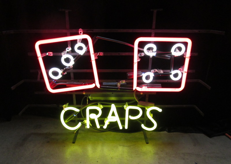 CRAPS NEON WITH DICE in NEONS/LIGHT UP SIGNS > CASINO