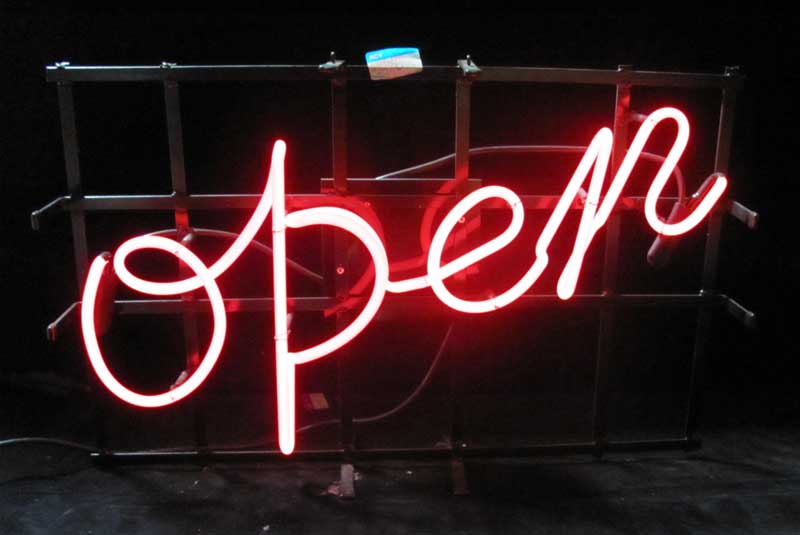 OPEN NEON-SCRIPT in NEONS/LIGHT UP SIGNS > STREET DRESSING/SERVICE NEONS