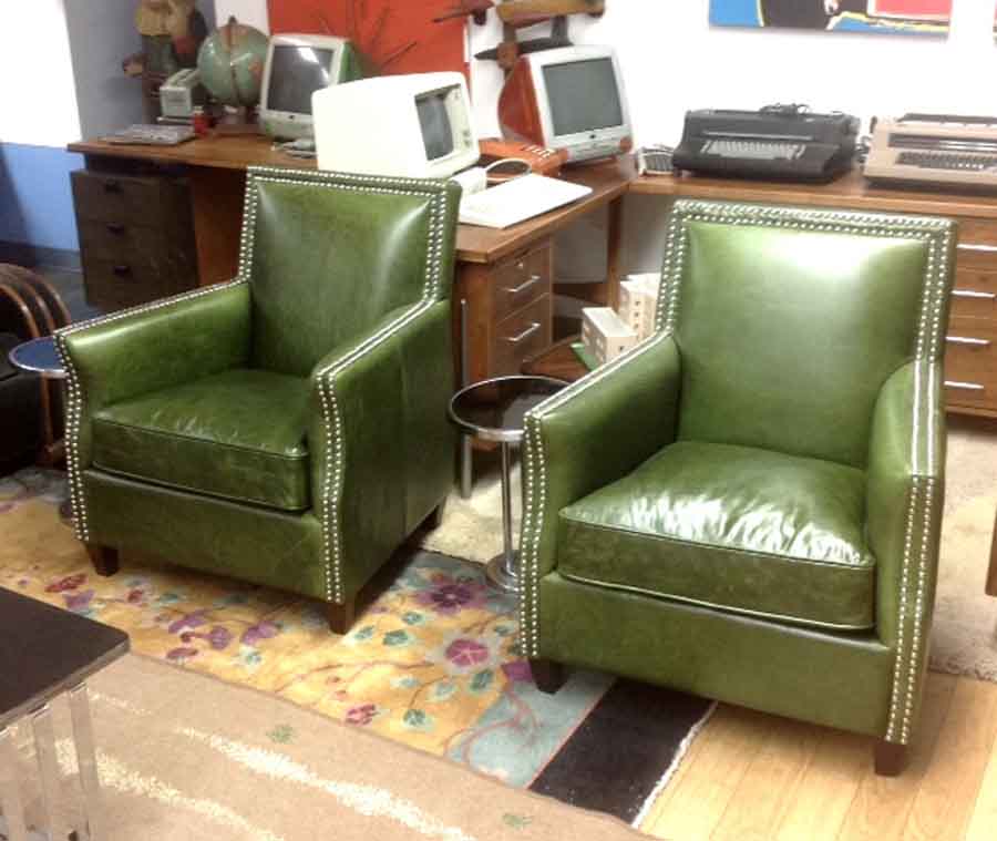*GREEN DECO CLUB CHAIRS in FURNITURE > CHAIRS
