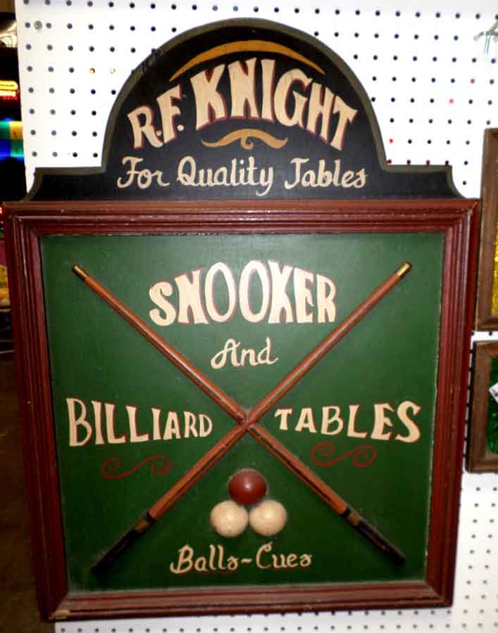 SNOOKER PLAQUE in BAR > SIGNS