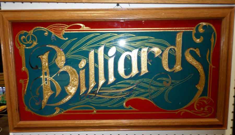 BILLIARDS SIGN in BAR > SIGNS