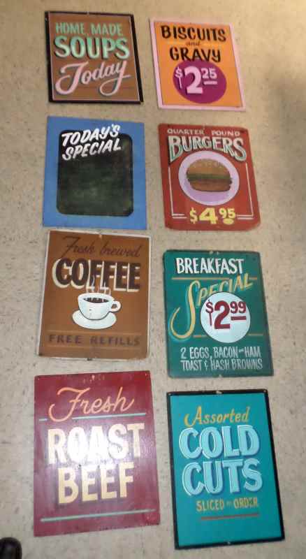 ASSORTED DINER SIGNS... in DINER/RESTAURANT > SIGNAGE